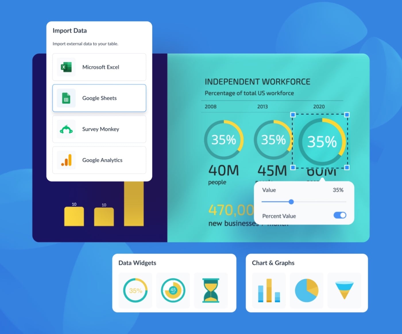 Visme: AI Presentation maker, Infographics, and One pager templates