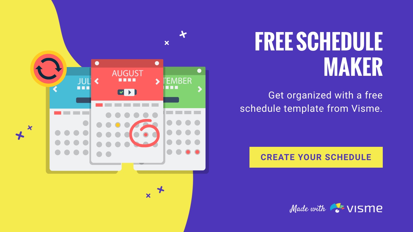Free Online Schedule Maker Plan Ahead With Ease Visme