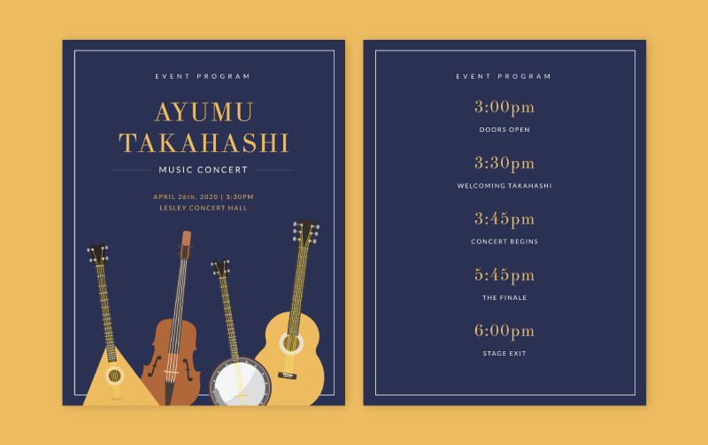 Event Program Maker Create Inviting Event Programs Visme