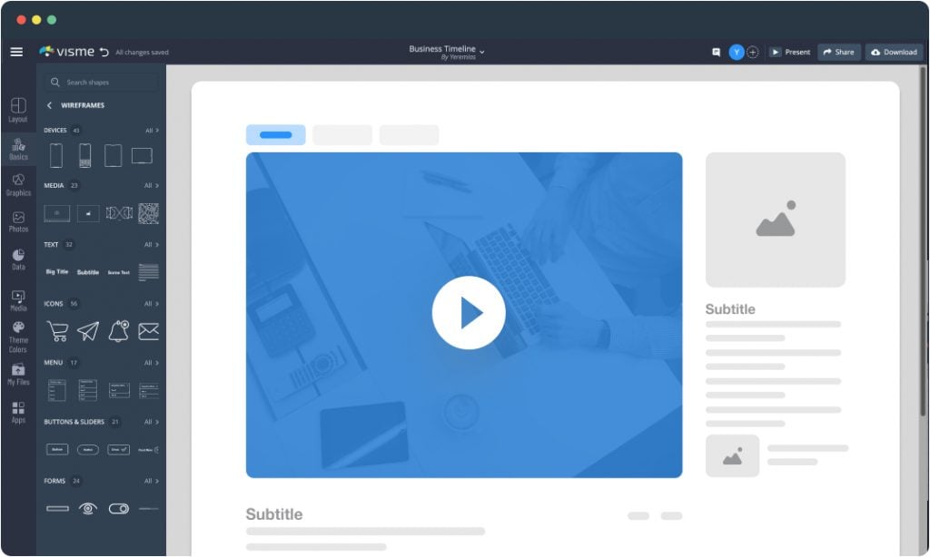 Free Wireframe Software - Create Rapid Wireframes | Visme