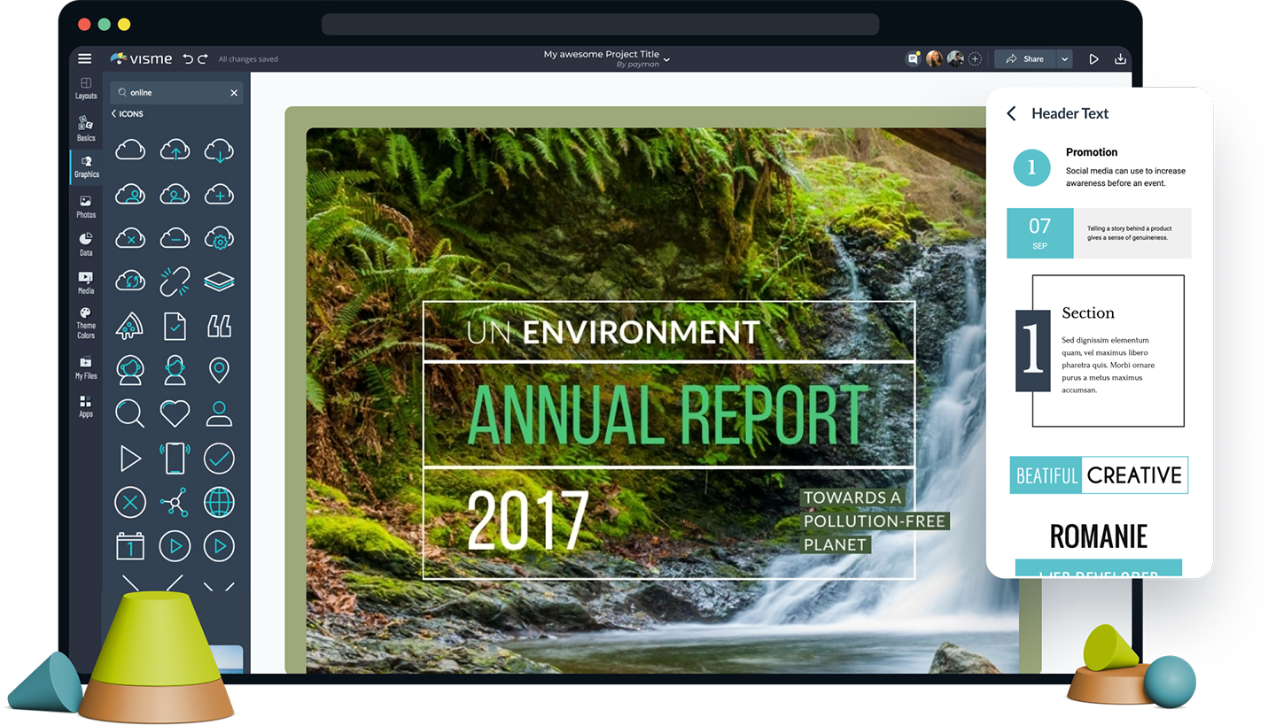 Free Annual Report Maker - Design Reports Online | Visme