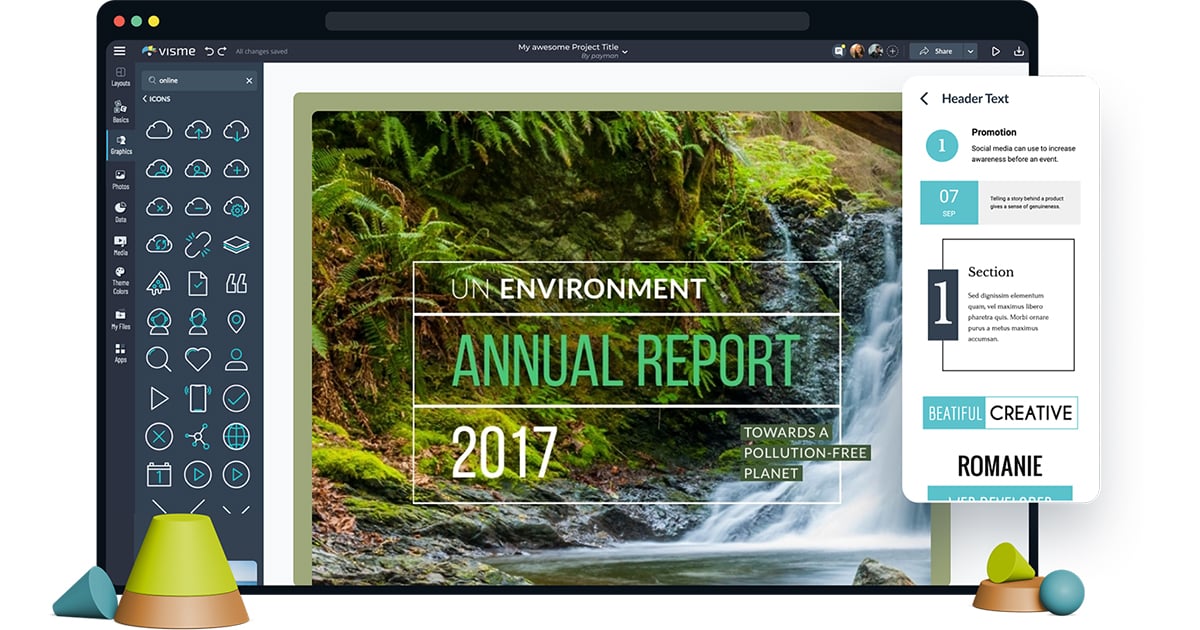 Free Annual Report Maker - Design Reports Online | Visme