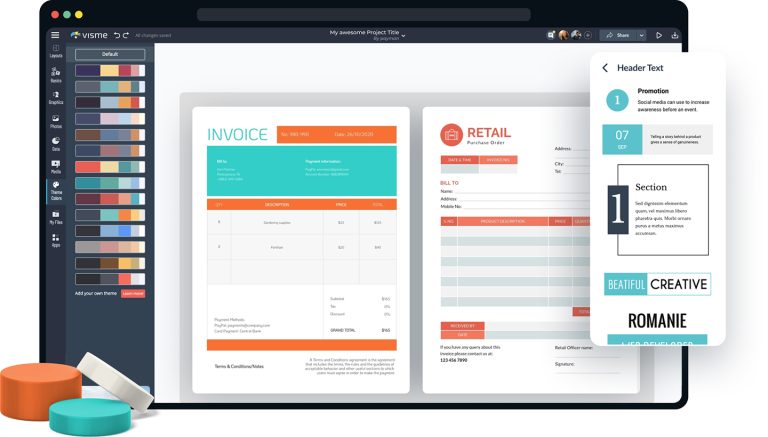 Free Online Invoice Maker - Design Custom Invoices | Visme