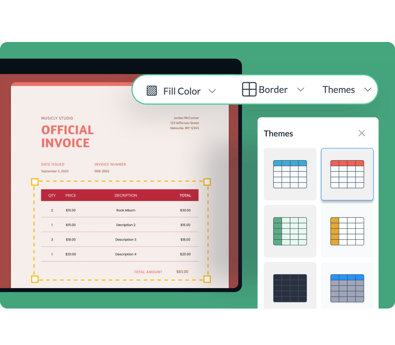 Create Basic Invoice | Visme