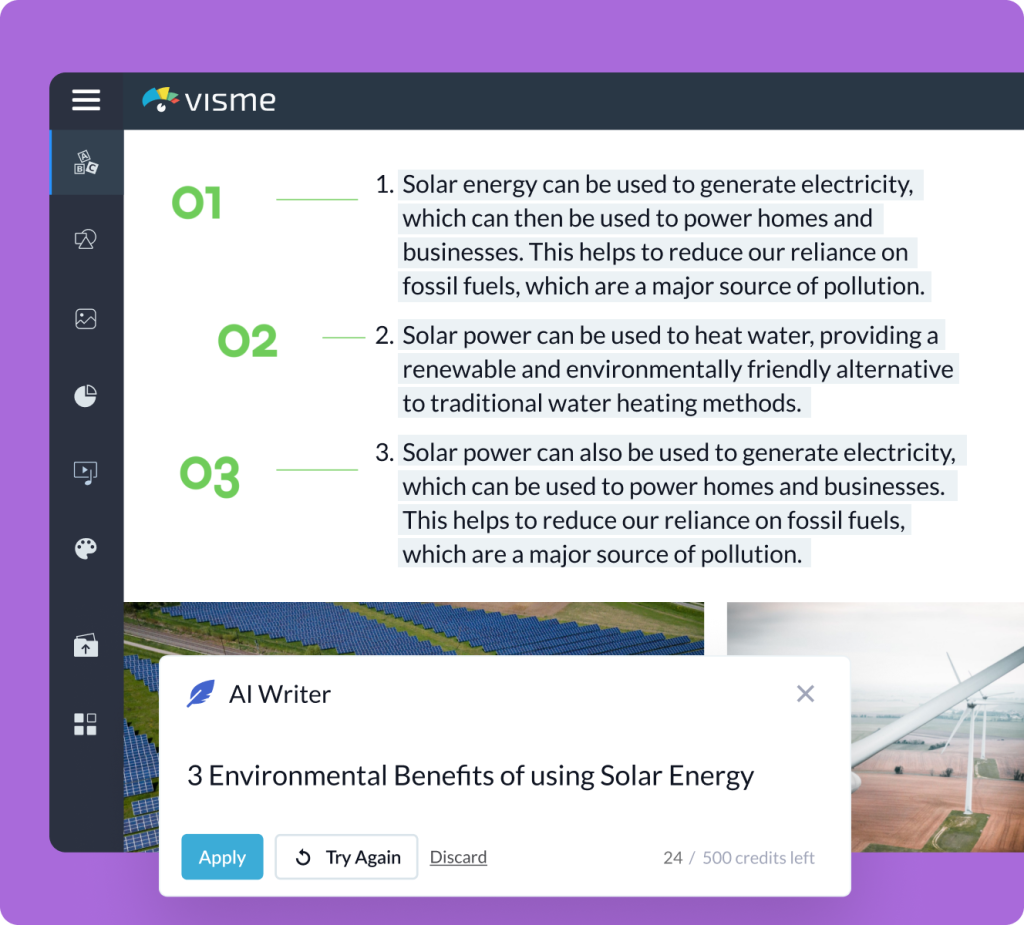 Free AI Text Generator to optimize your content | Visme