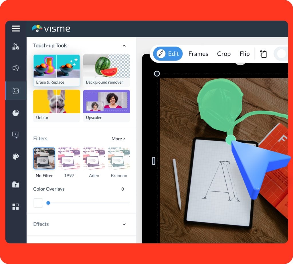 Edit, touch up, unblur and upscale images with AI TouchUp Tools | Visme