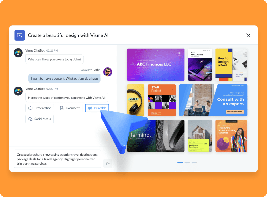 Free AI Brochure generator to create beautiful brochure design