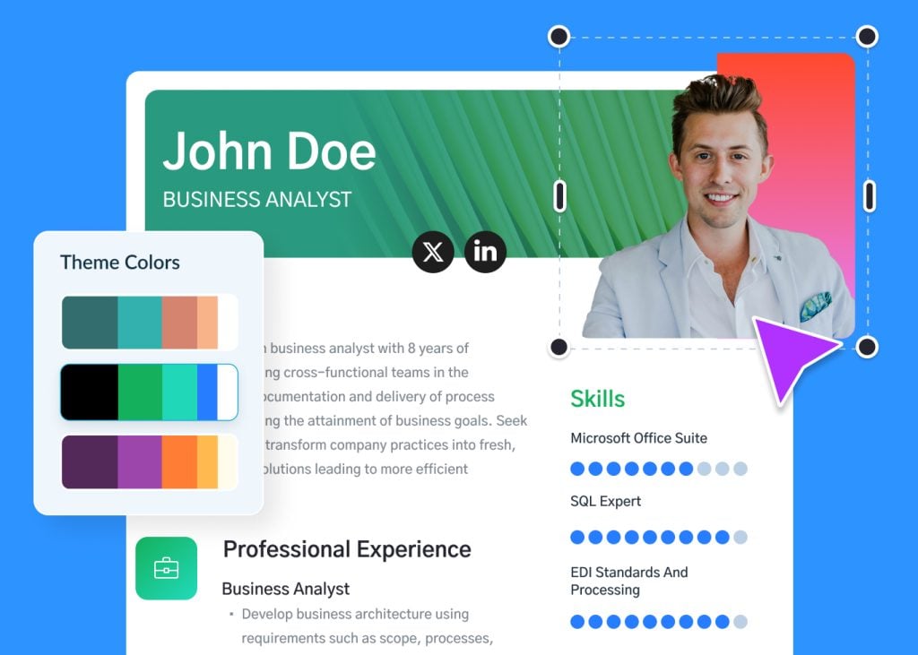 Free AI resume builder for creating visually rich resumes easily