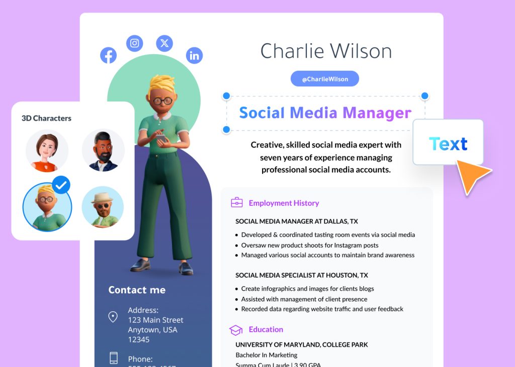Free AI resume builder for creating visually rich resumes easily