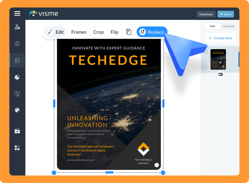Gerador IA para designs imprimíveis e gratuitos | Visme