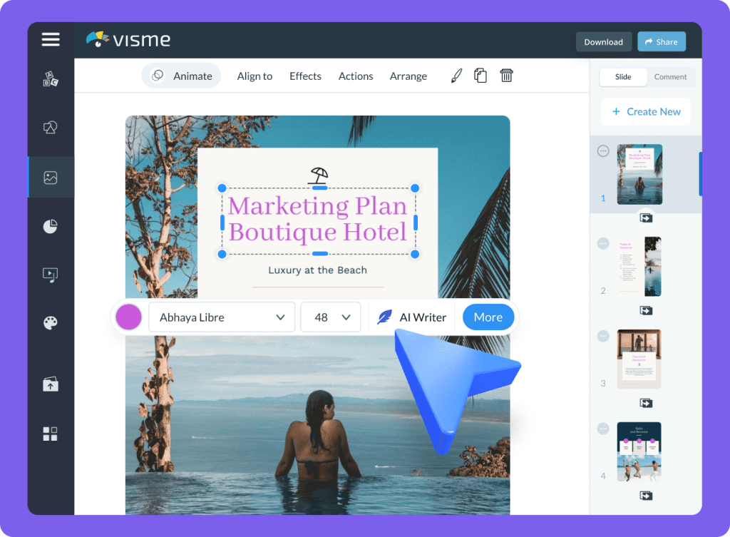 Free AI portfolio generator to design captivating portfolios in minutes.