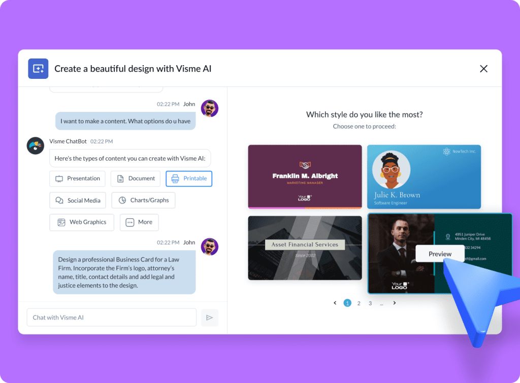 Free AI business card generator for creating beautiful business cards
