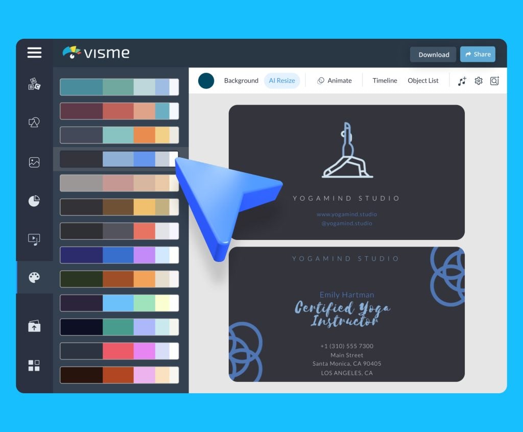 Free AI business card generator for creating beautiful business cards