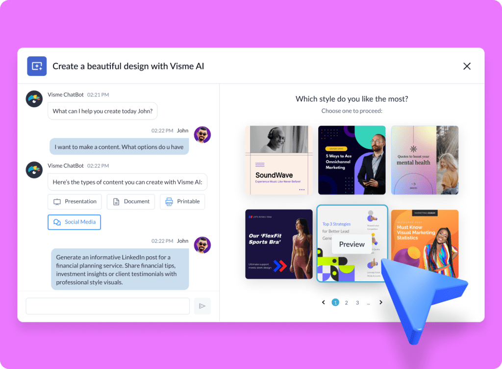 Free AI LinkedIn post generator for creating engaging designs