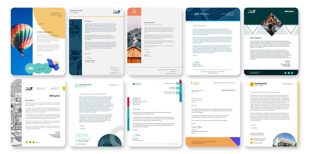 Free Online Letterhead Maker - Design a Letterhead | Visme