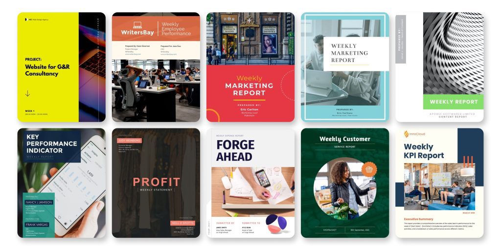 Free Weekly Report Maker - Create Progress Reports | Visme