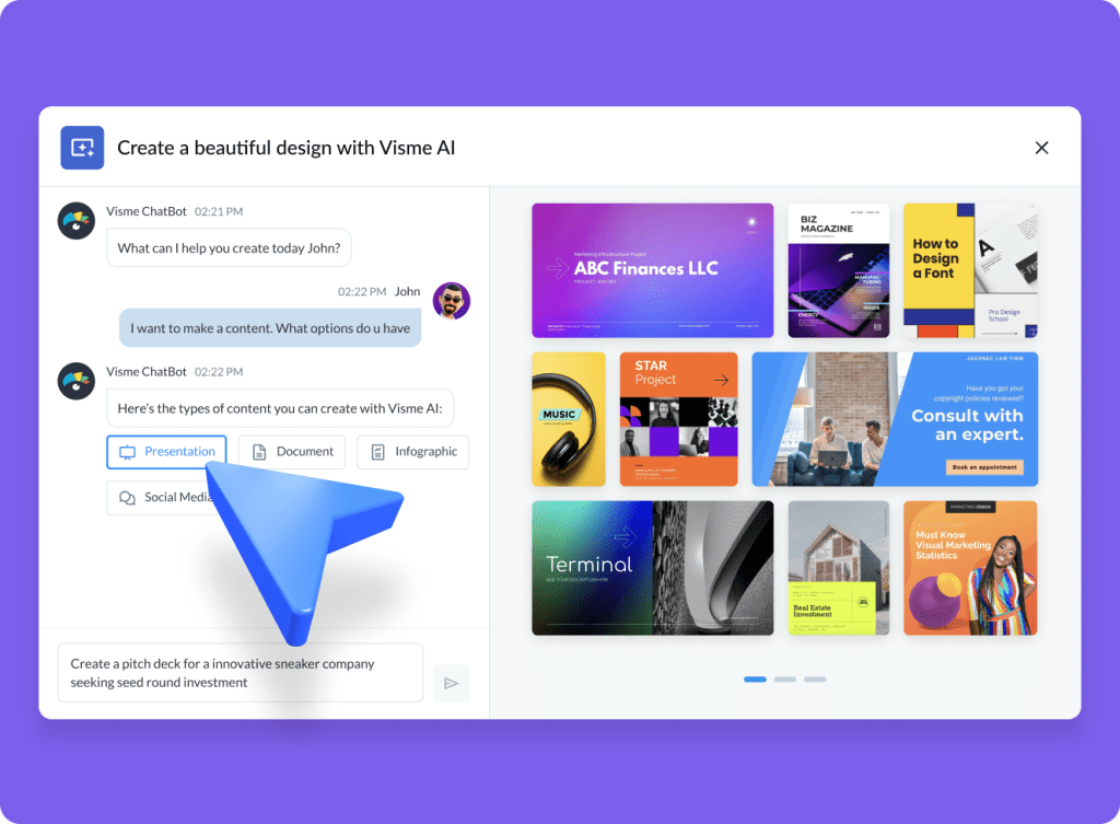Free AI template generator to create visual templates fast