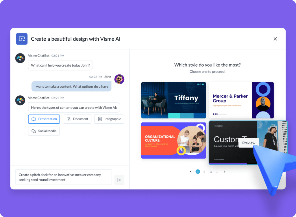 Free AI template generator to create visual templates fast