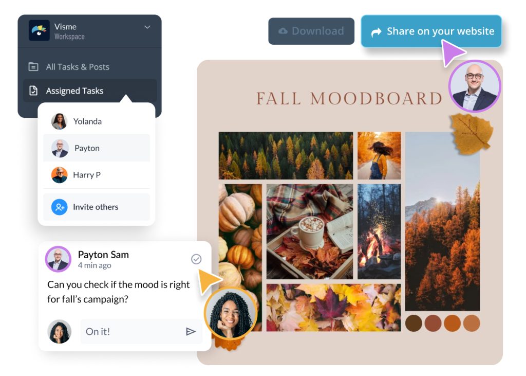Moodboard Maker: Create Stunning Mood Boards Online | Visme