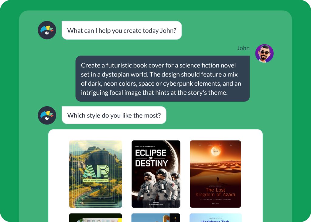 Free AI book cover generator to design engaging book covers in minutes