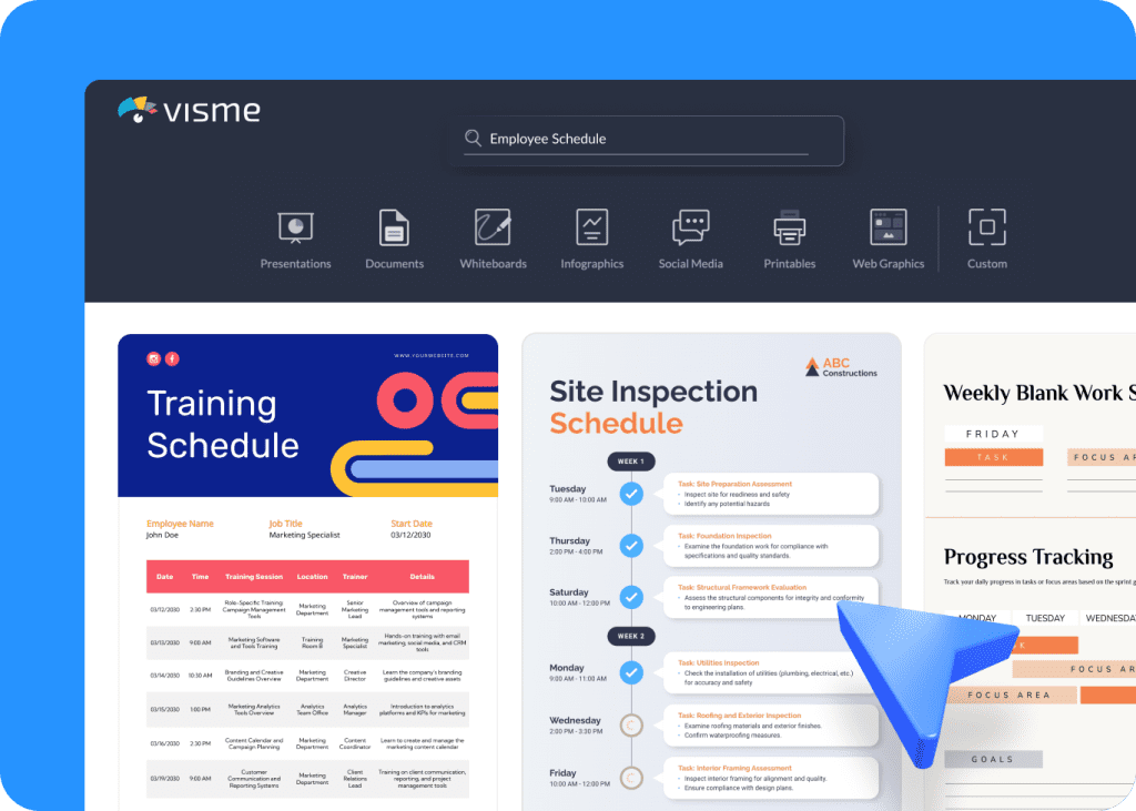 Online Employee Schedule Maker | Visme