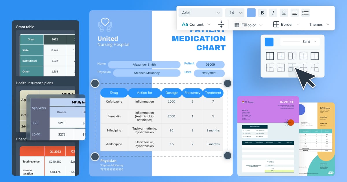 Table Maker: Design Tables Online in Minutes | Visme