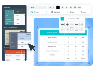 Data Table Maker: Create and Customize Tables Online | Visme